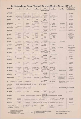 "Program, Iowa State Normal School, Winter Term, 1902-03" by Iowa State ...